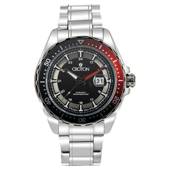 Croton | Accessories | Nwt 25croton Sports Watch Mens Ca30305 Black ...